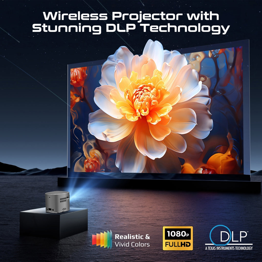 Ultra-Mini 1080P Wireless DLP Projector with touch controls – Promate ...