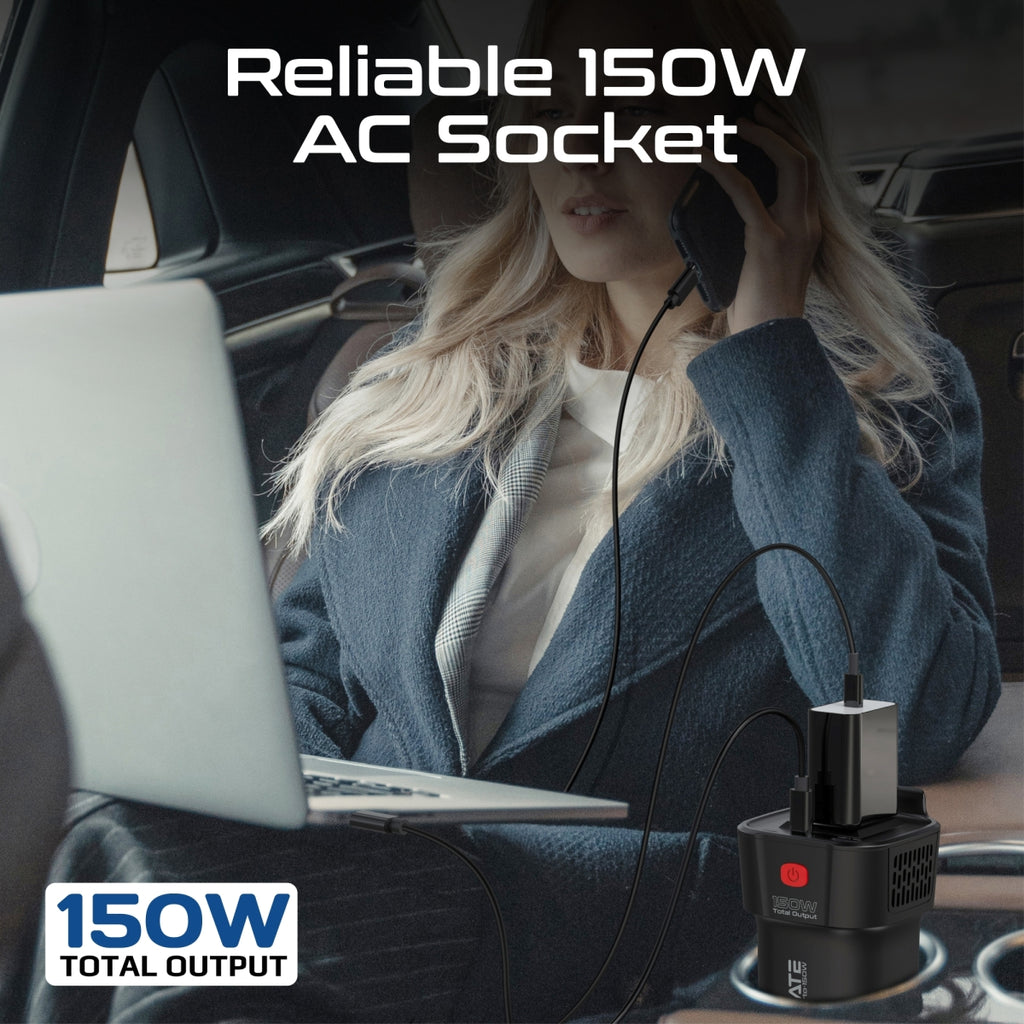 Multi-Port DC to AC Power Inverter with 150W AC Socket – Promate ...