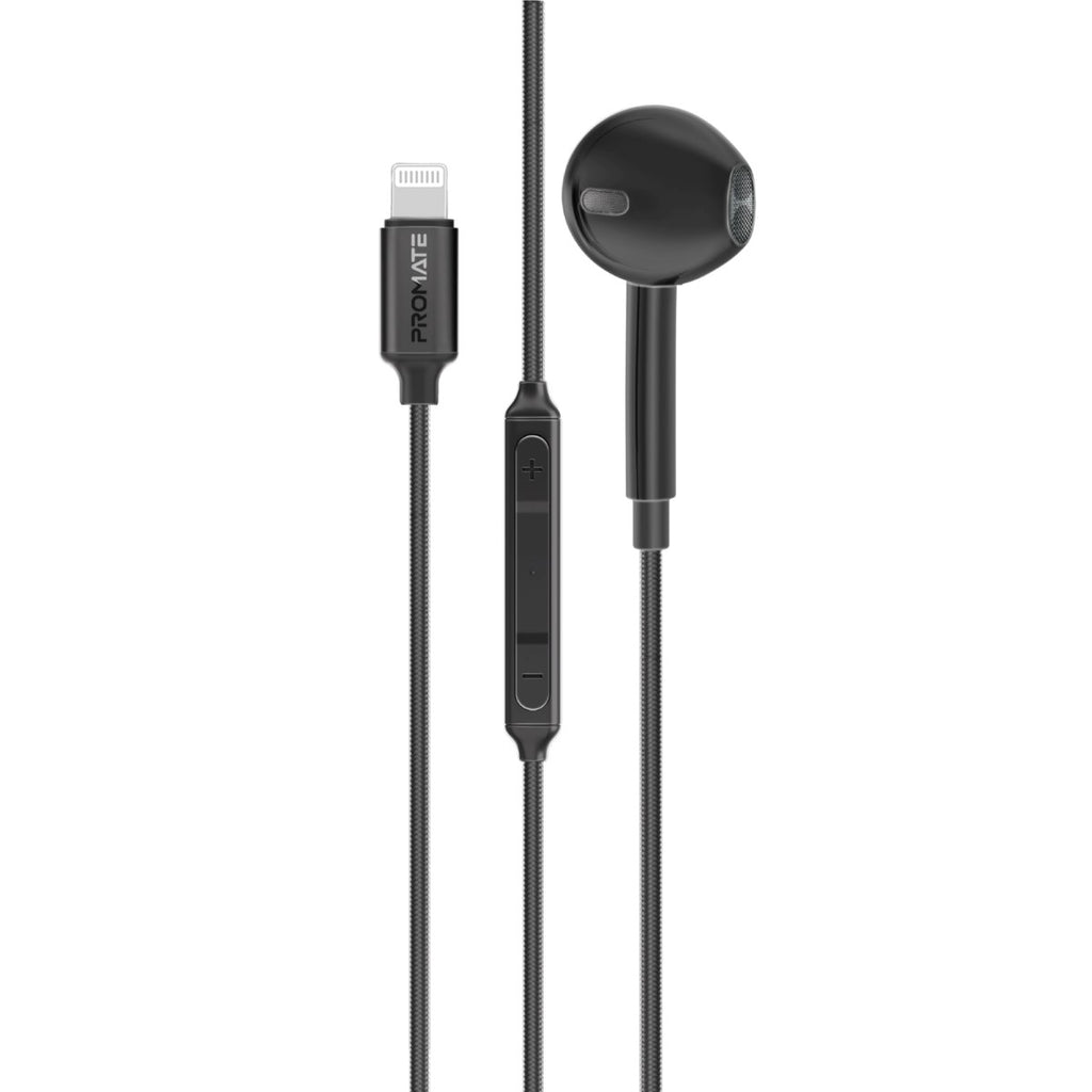 MFI Certified Ergonomic In-Ear Wired Mono Earphone with Lightning Conn ...