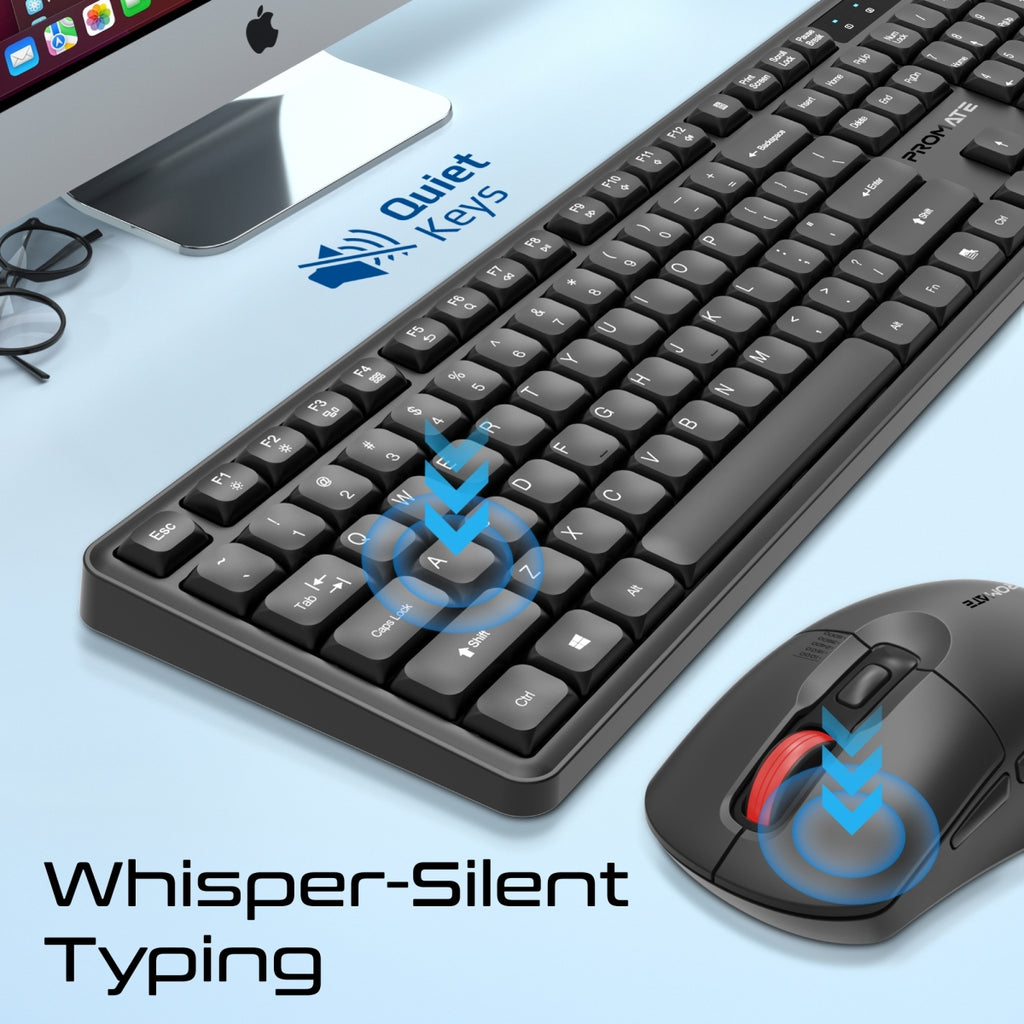 Ergonomic Wireless Keyboard with Silent Keys and 5000DPI Mouse ...