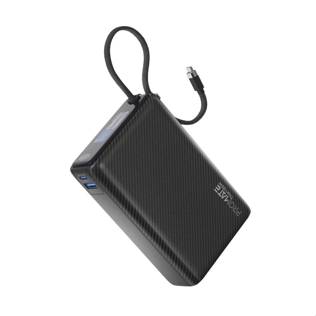 35W SuperSpeed™ Power Bank with Built-in USB-C Cable & TFT Screen ...
