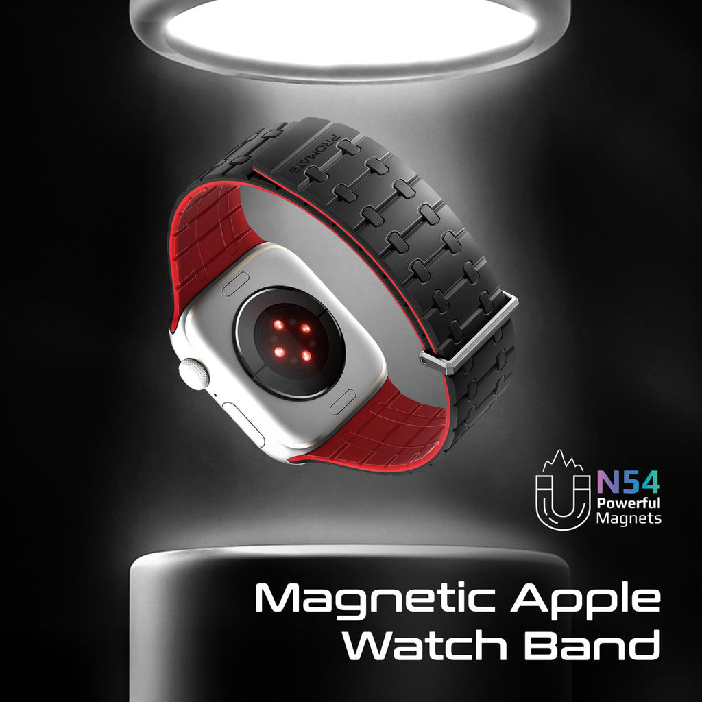 Premium Magnetic Silicone with Metal Loop Watch Strap – Promate ...