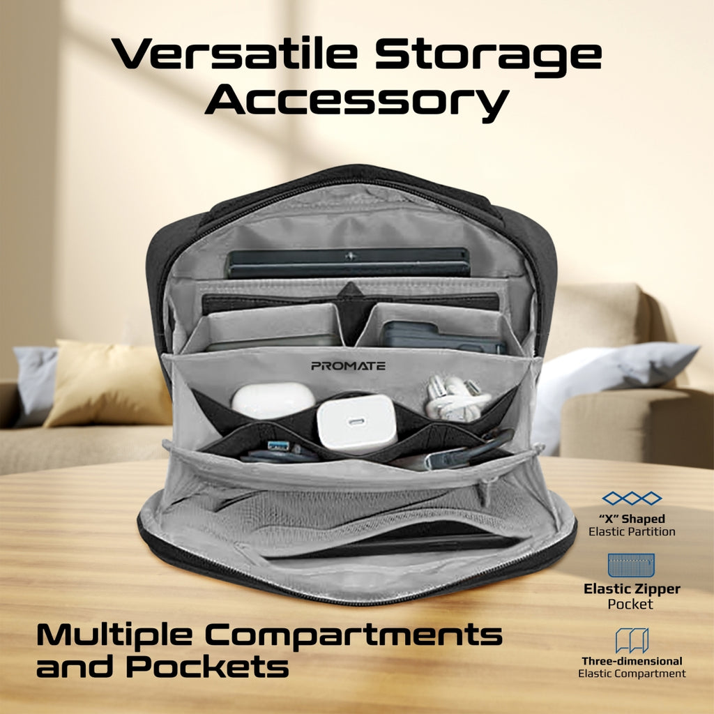 Versatile Tech Essential Organizer Pouch Bag with Multiple Pockets ...