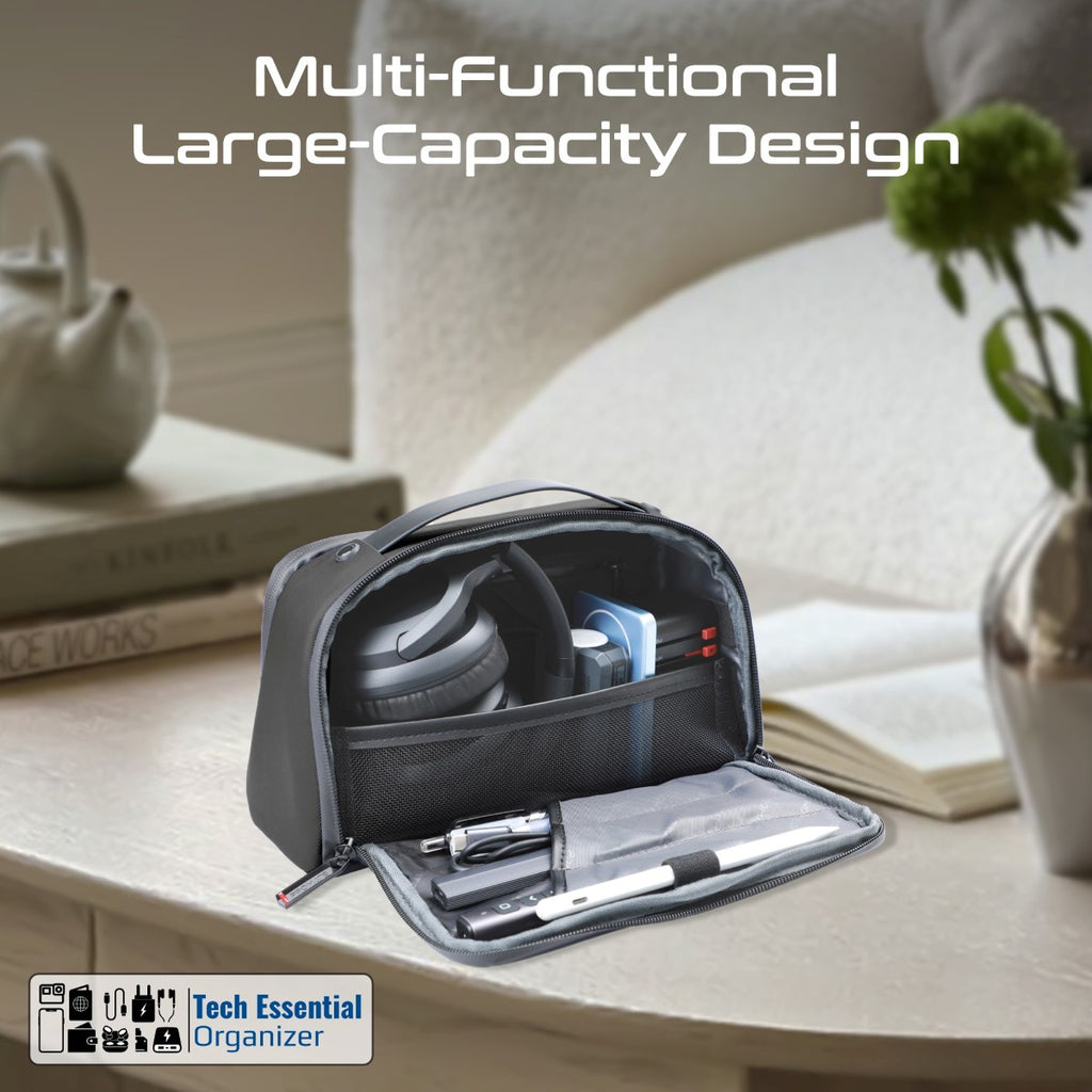 Large Capacity Tech Accessory Pouch with Multiple Compartments – Promate Technologies