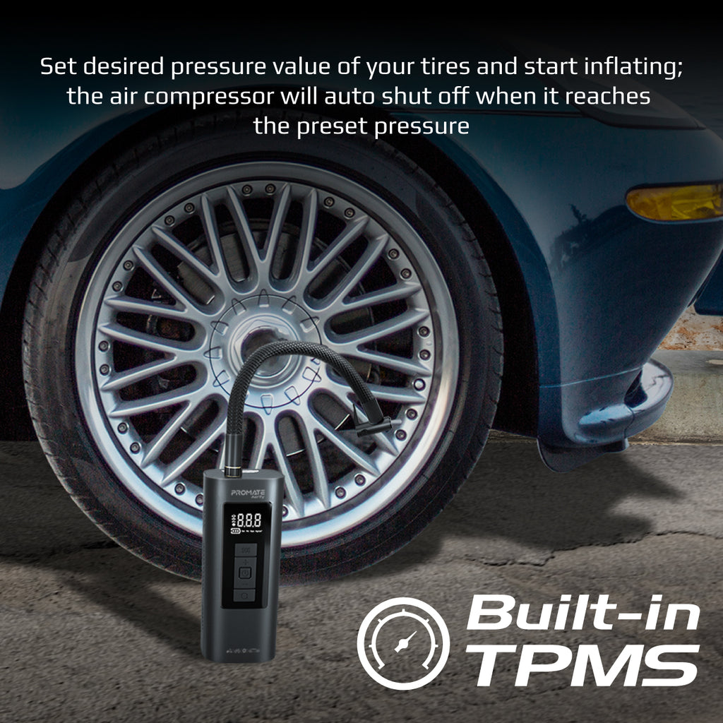 150PSI Portable Air Compressor with Power Bank – Promate Technologies