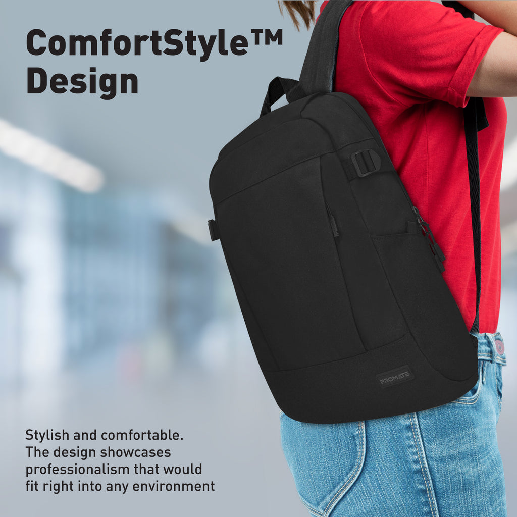 15.6" ComfortStyle™ Laptop Backpack with Large Compartments – Promate ...
