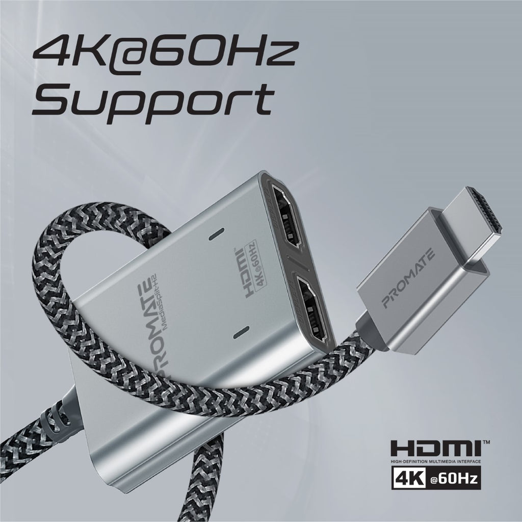 4K@60Hz HDMI® Splitter Cable with Dual HDMI® Ports – Promate Technologies
