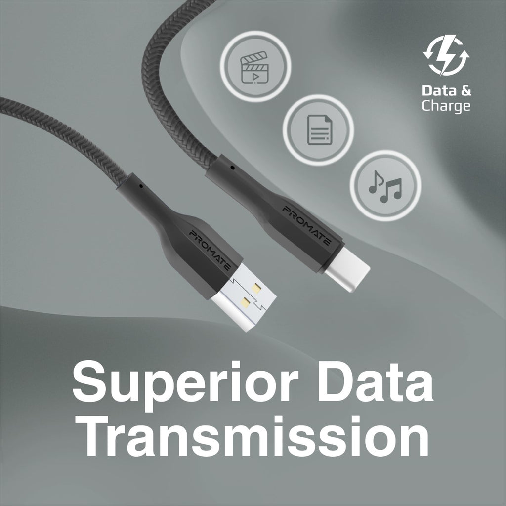 Super Flexible Data and Charge USB-C Cable – Promate Technologies