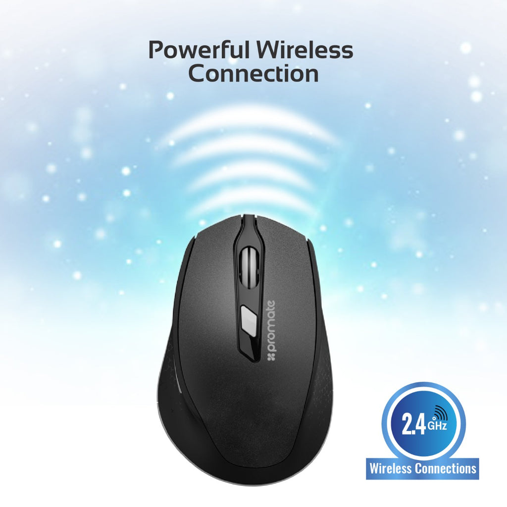 Ergonomically Designed 2.4GHz Wireless Mouse – Promate Technologies