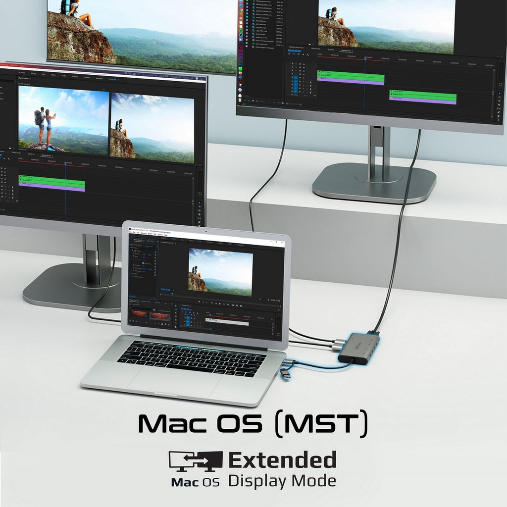 9-in-1 MST Triple Display Super Speed Multi-Port Hub – Promate Technologies