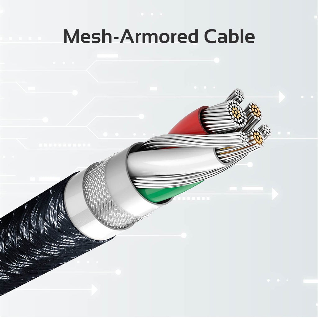 USB-C to USB-C Thunderbolt 3™ Mesh Armored Cable – Promate Technologies